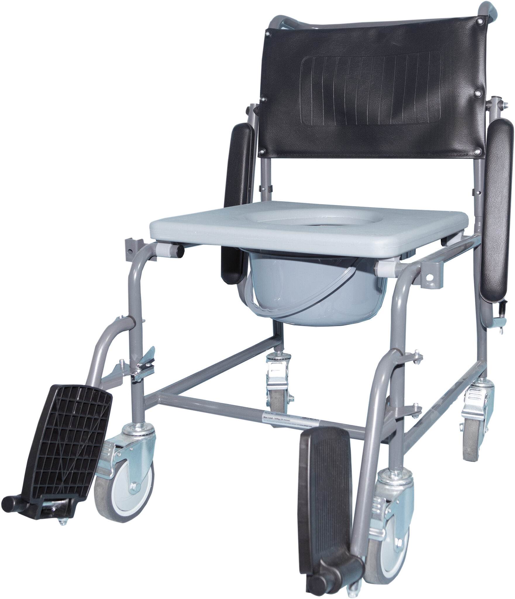 Durable Commode Wheelchair | Swing Away Footrests | Drop-Bio Lec ...